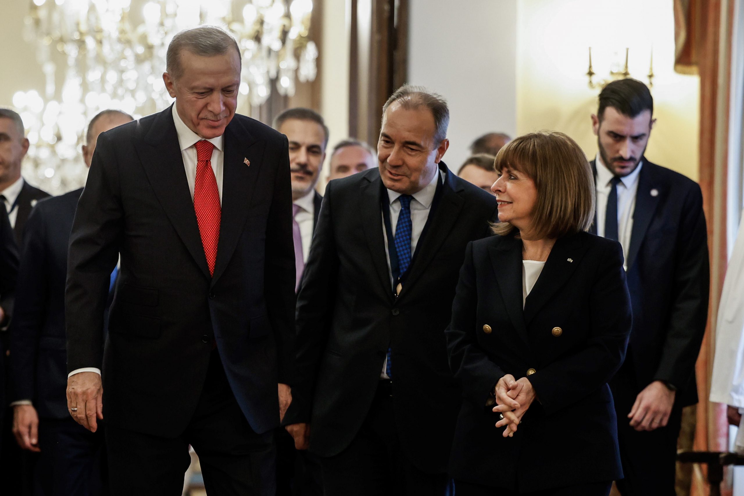 Greek President Sakellaropoulou meets with Turkish Counterpart Erdogan ...