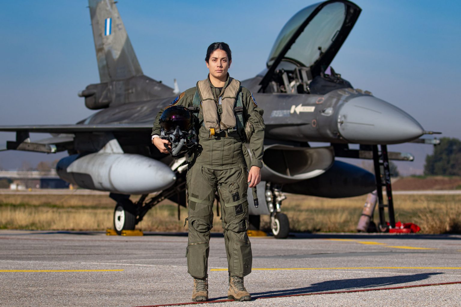 Meet The First Haf F 16 Female Pilot Chrysanthi Nikolopoulou
